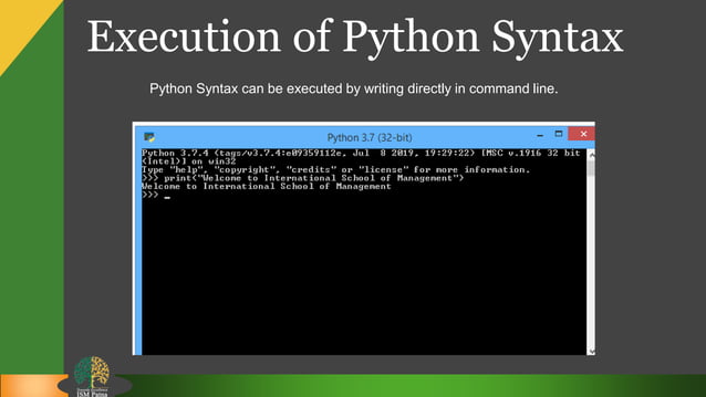 Basic syntax supported by python | PPT