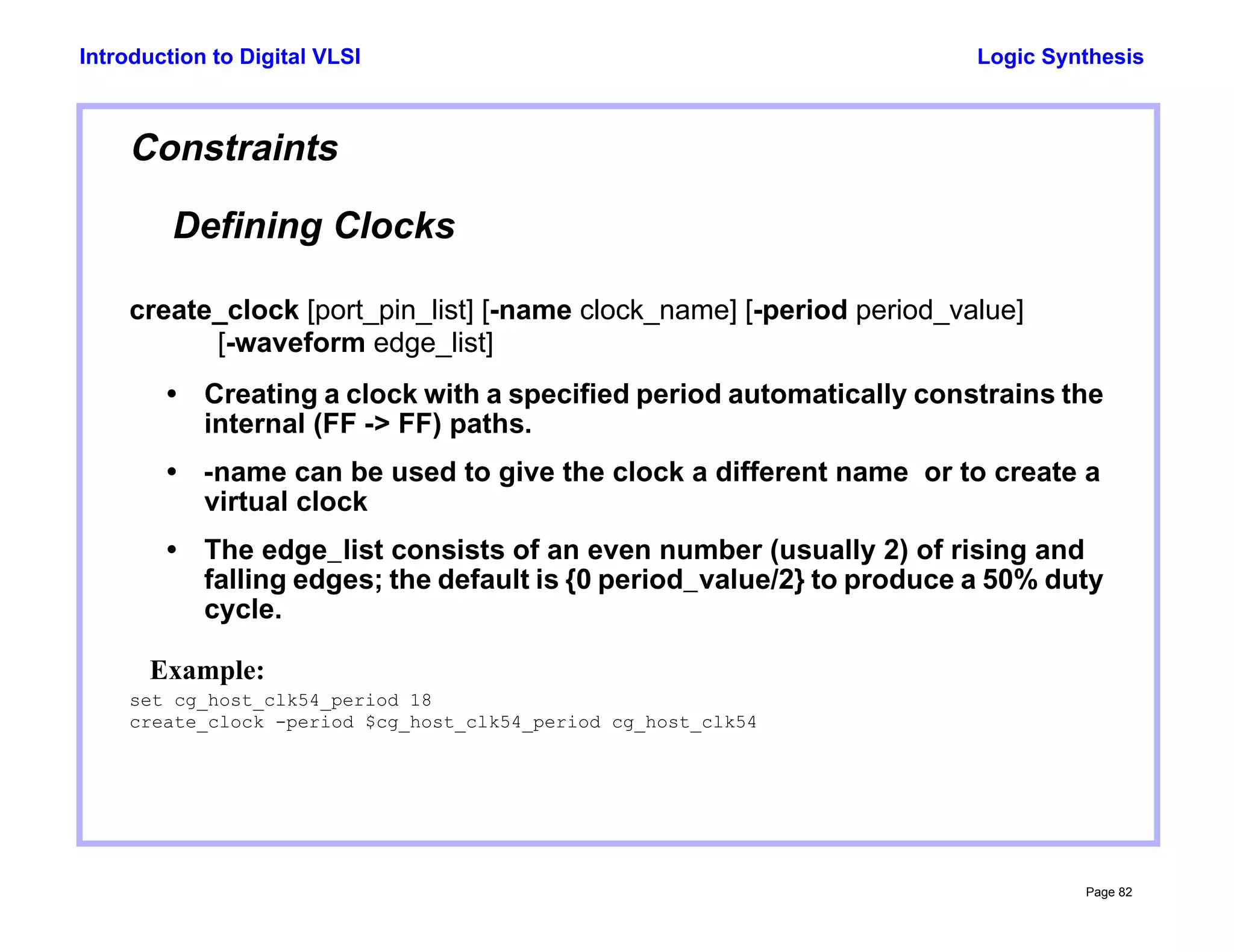Basic synthesis flow and commands in digital VLSI | PDF
