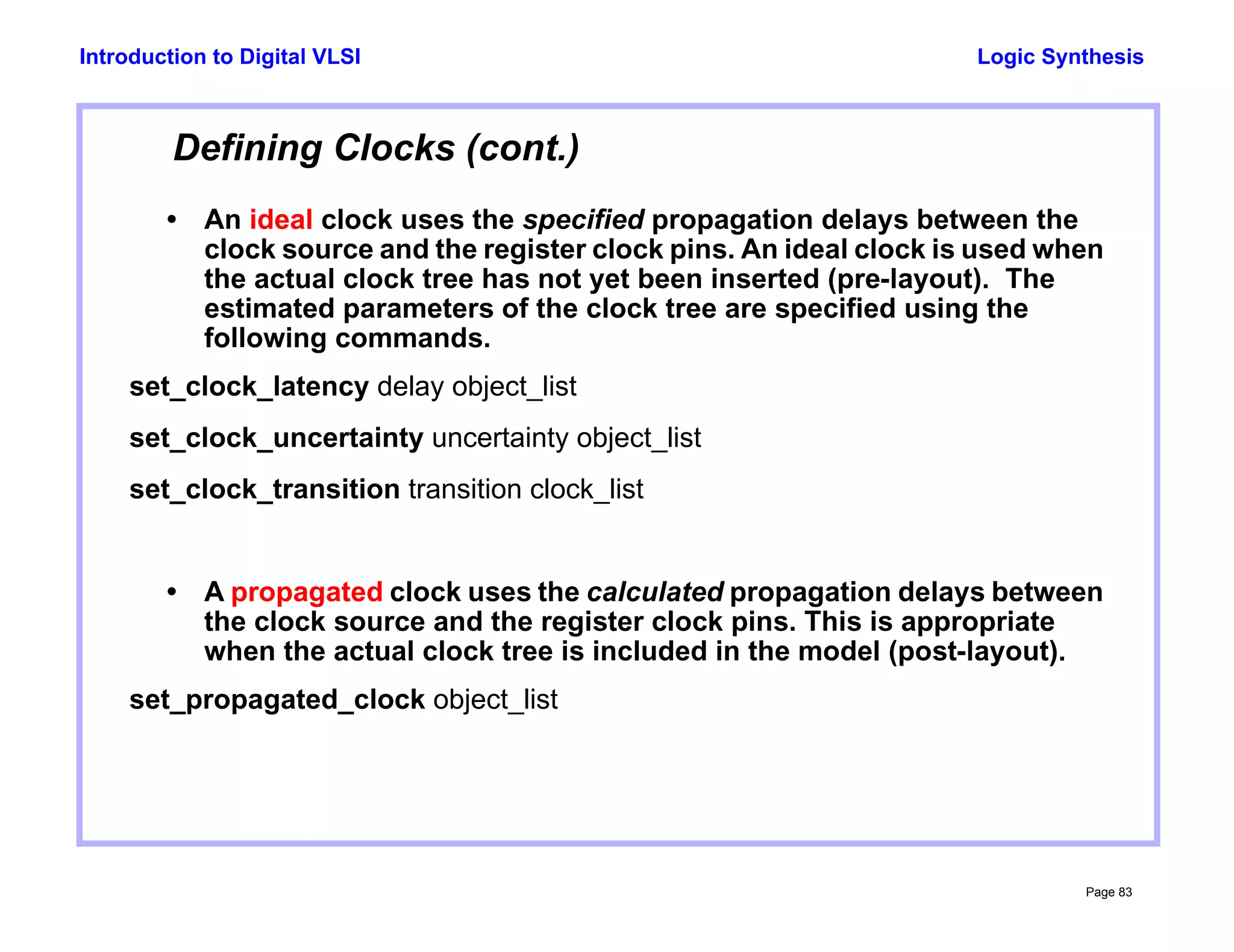 Basic synthesis flow and commands in digital VLSI | PDF