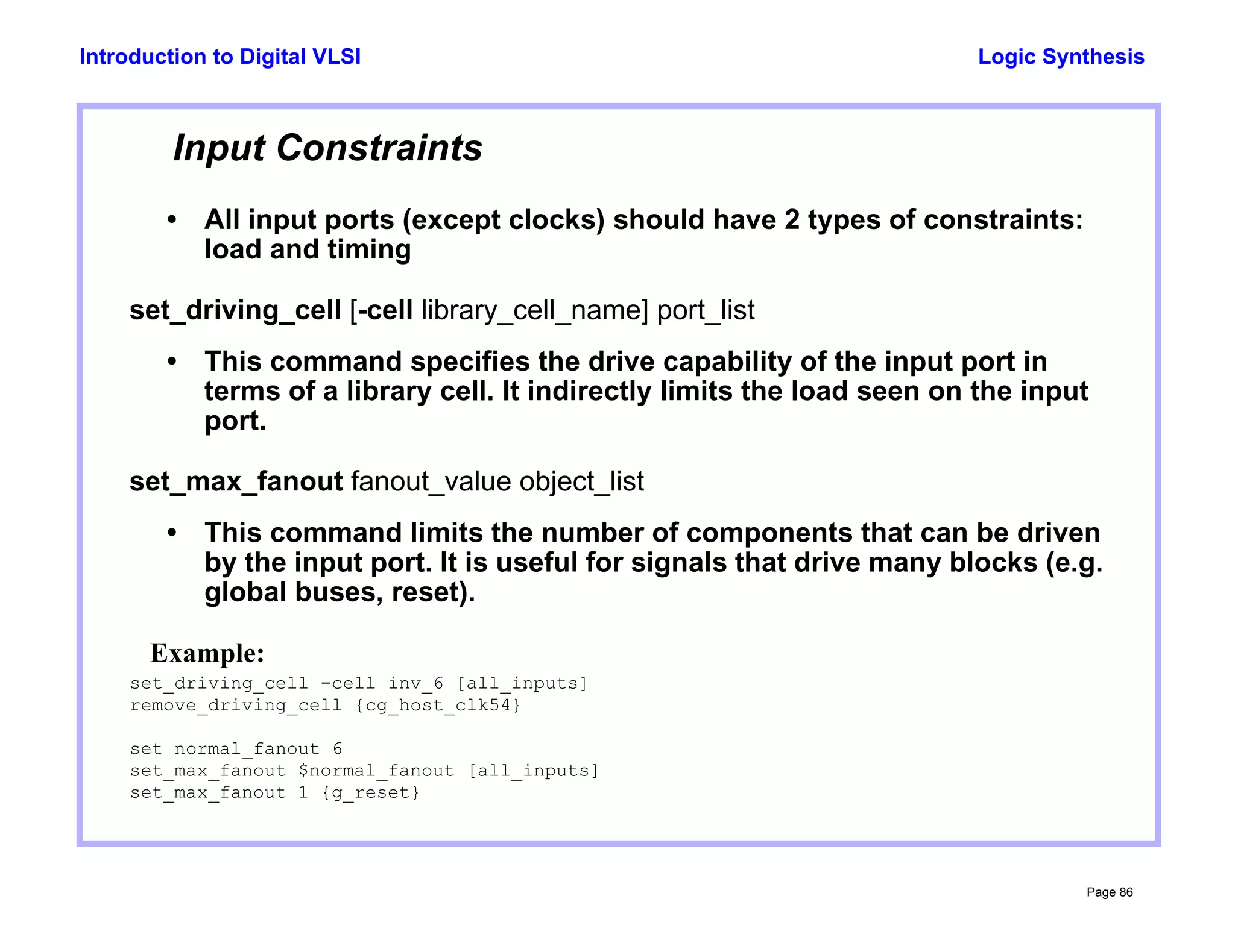 Basic synthesis flow and commands in digital VLSI | PDF