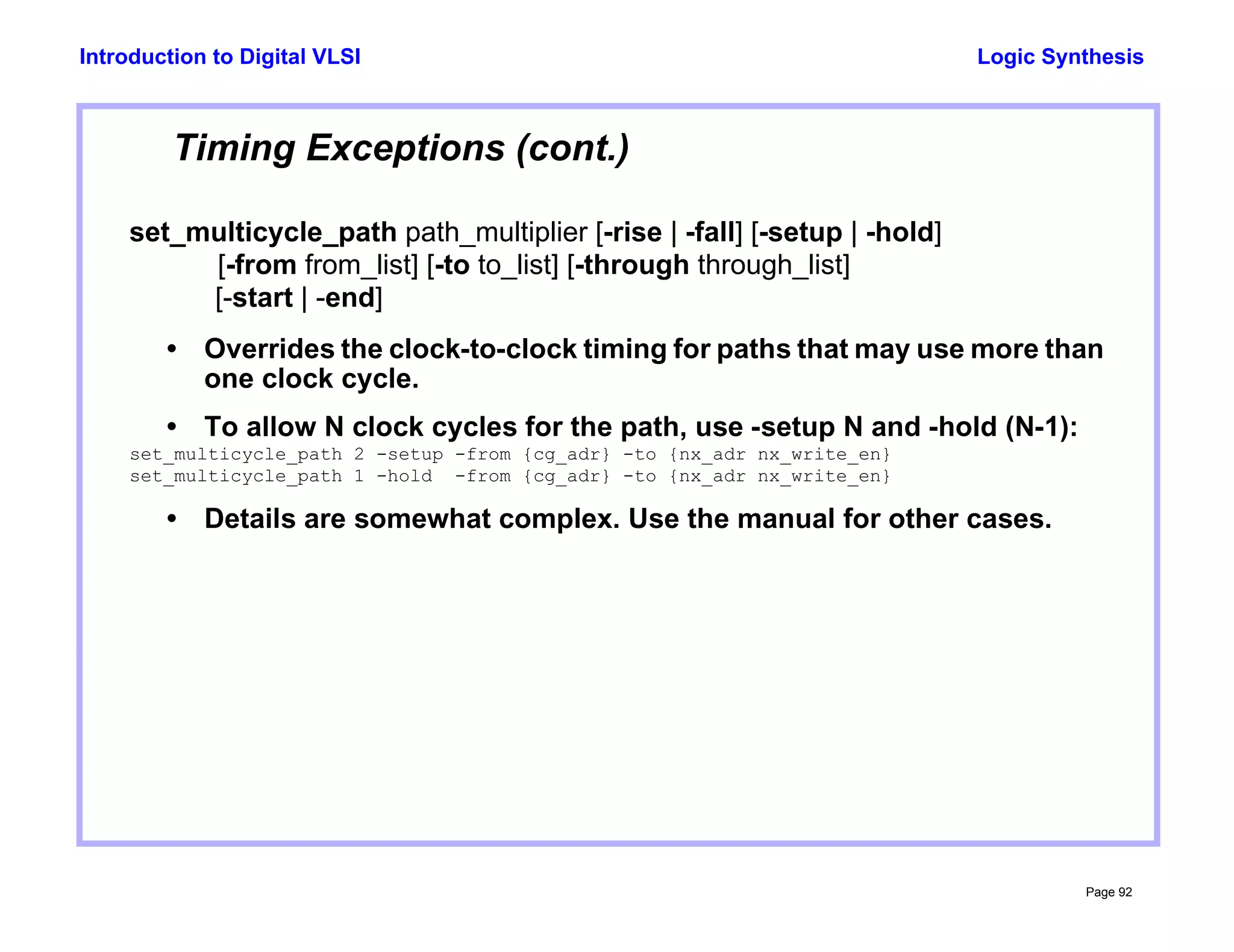 Basic synthesis flow and commands in digital VLSI | PDF
