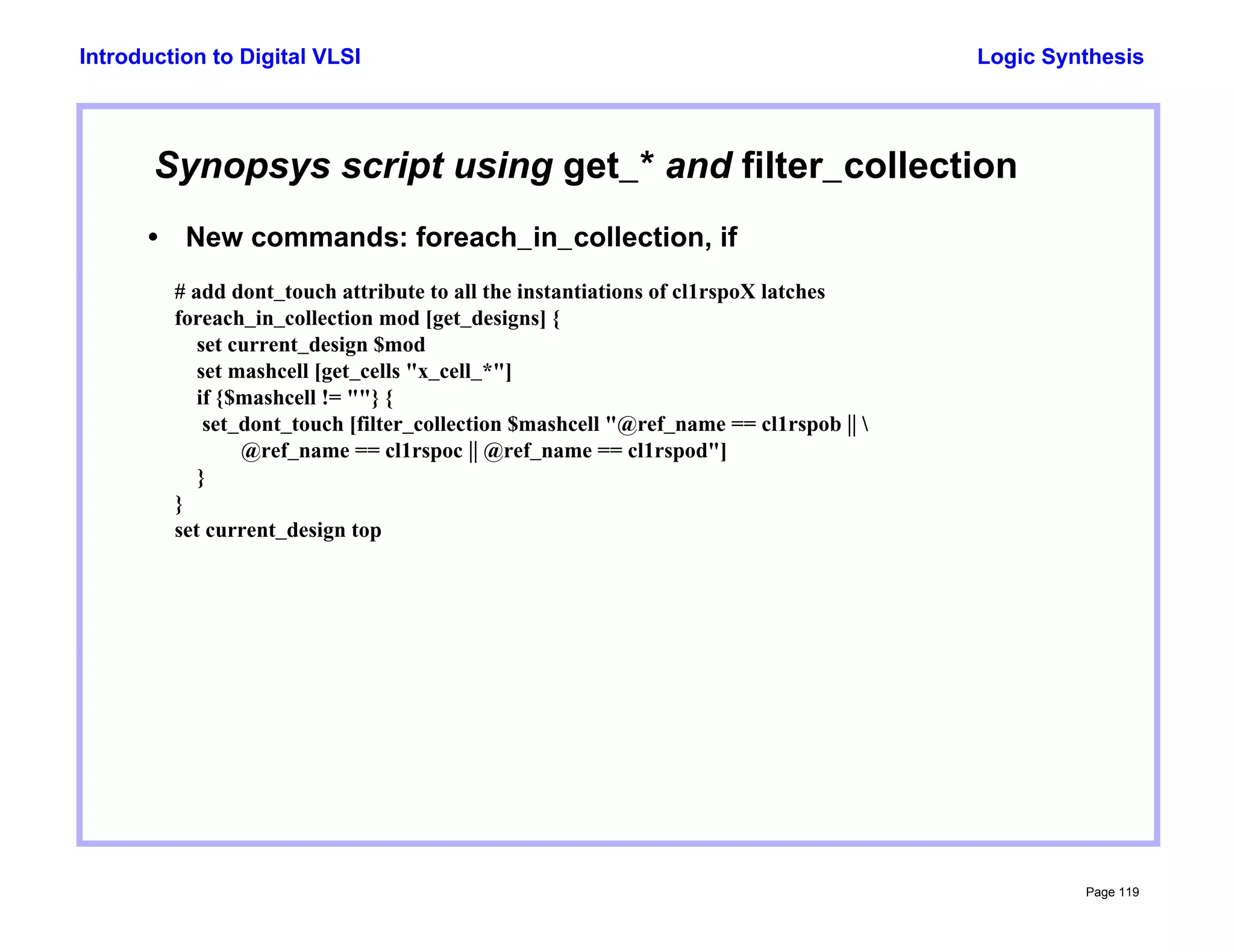 Basic synthesis flow and commands in digital VLSI | PDF