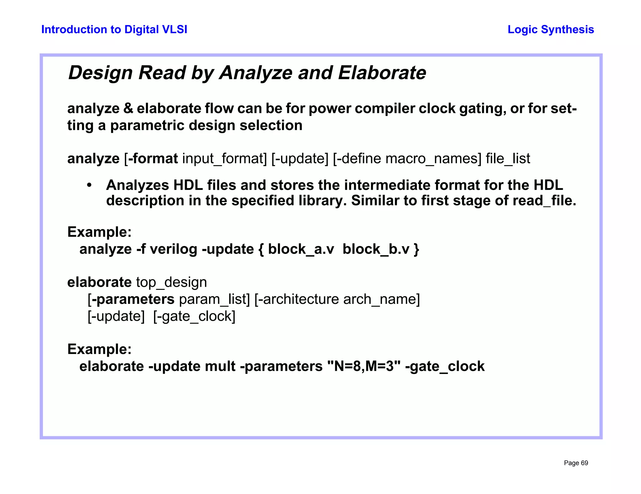 Basic synthesis flow and commands in digital VLSI | PDF