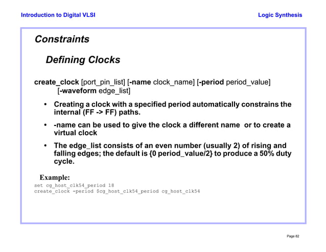 Basic synthesis flow and commands in digital VLSI | PDF