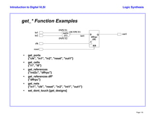 Basic synthesis flow and commands in digital VLSI | PDF