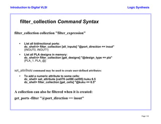 Basic synthesis flow and commands in digital VLSI | PDF