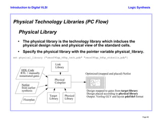 Basic synthesis flow and commands in digital VLSI | PDF