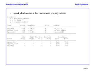Basic synthesis flow and commands in digital VLSI | PDF