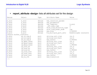 Basic synthesis flow and commands in digital VLSI | PDF