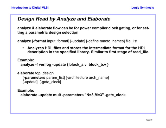 Basic synthesis flow and commands in digital VLSI | PDF
