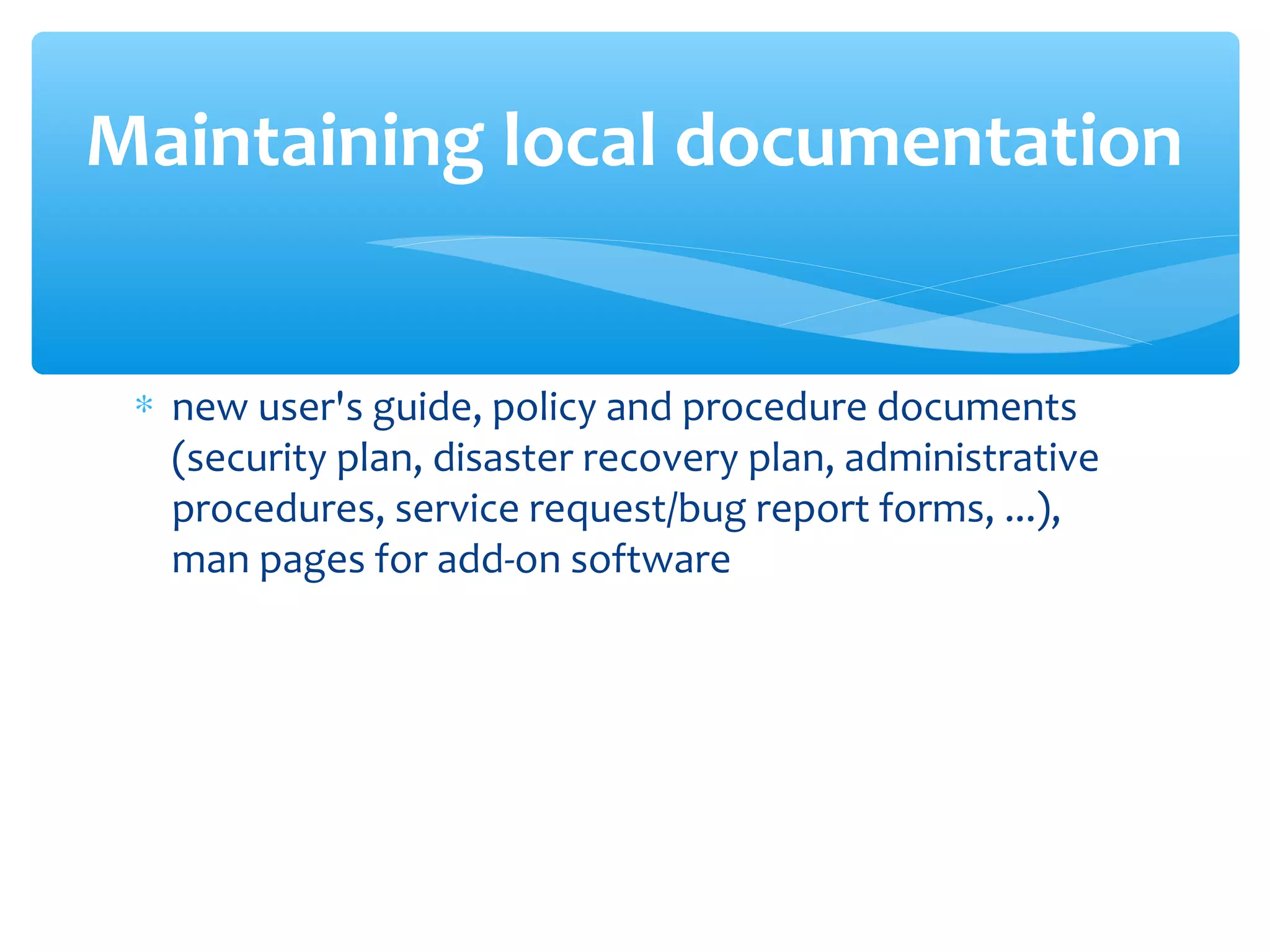 Basic system administration tasks | PPT