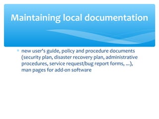 Basic system administration tasks | PPT