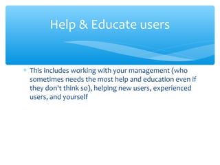 Basic system administration tasks | PPT