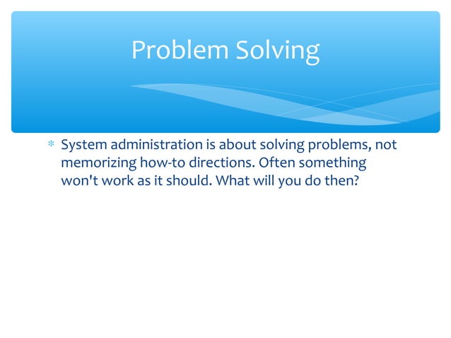 Basic system administration tasks | PPT