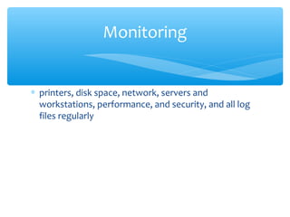 Basic system administration tasks | PPT