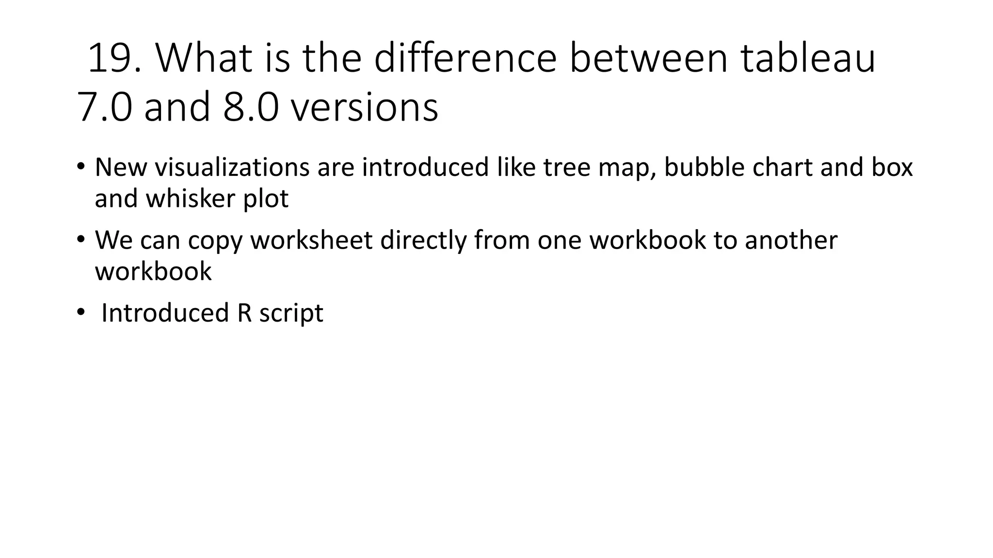 Tableau Basic Questions | PPT