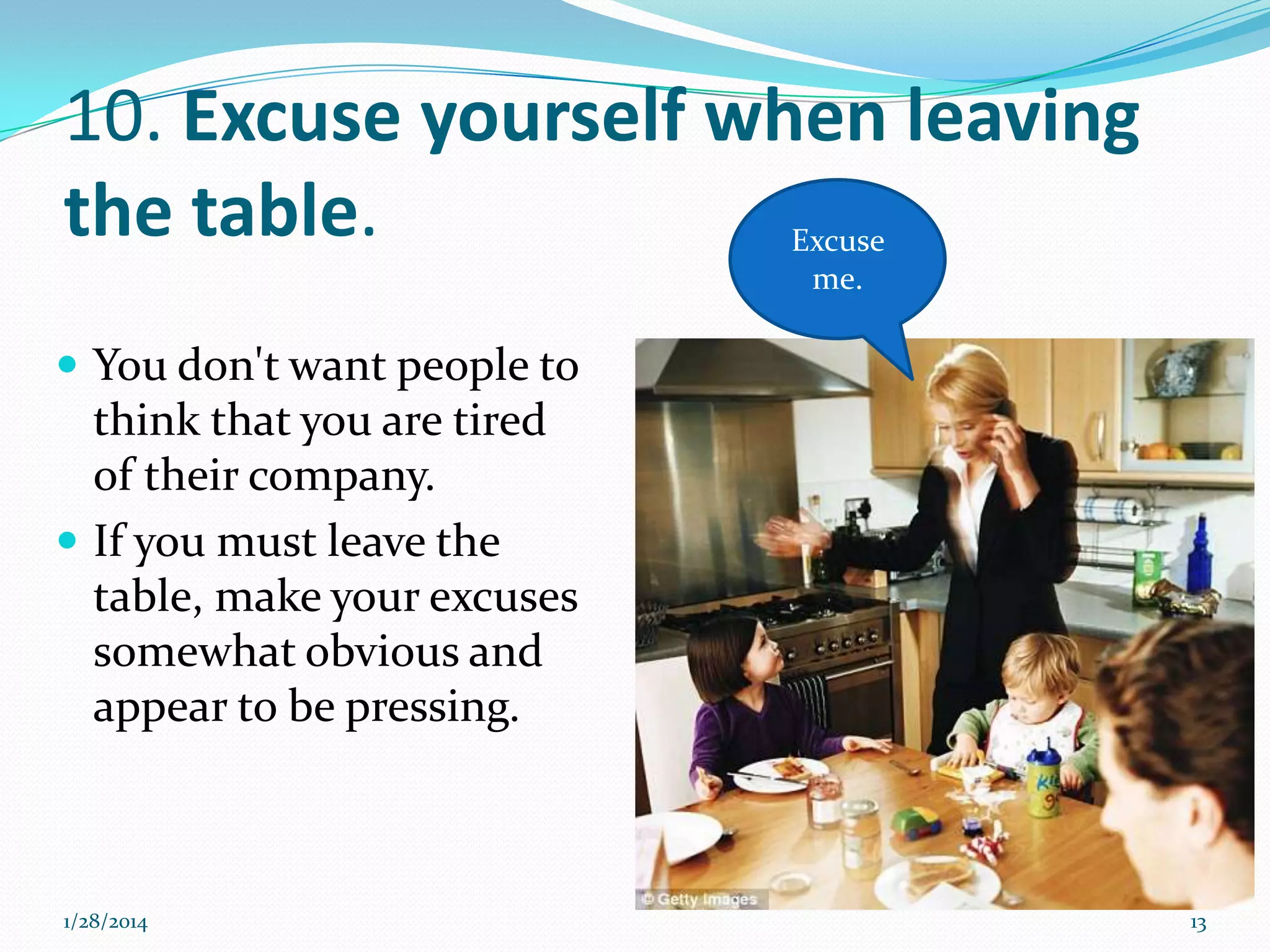 Basic table manners | PPTX