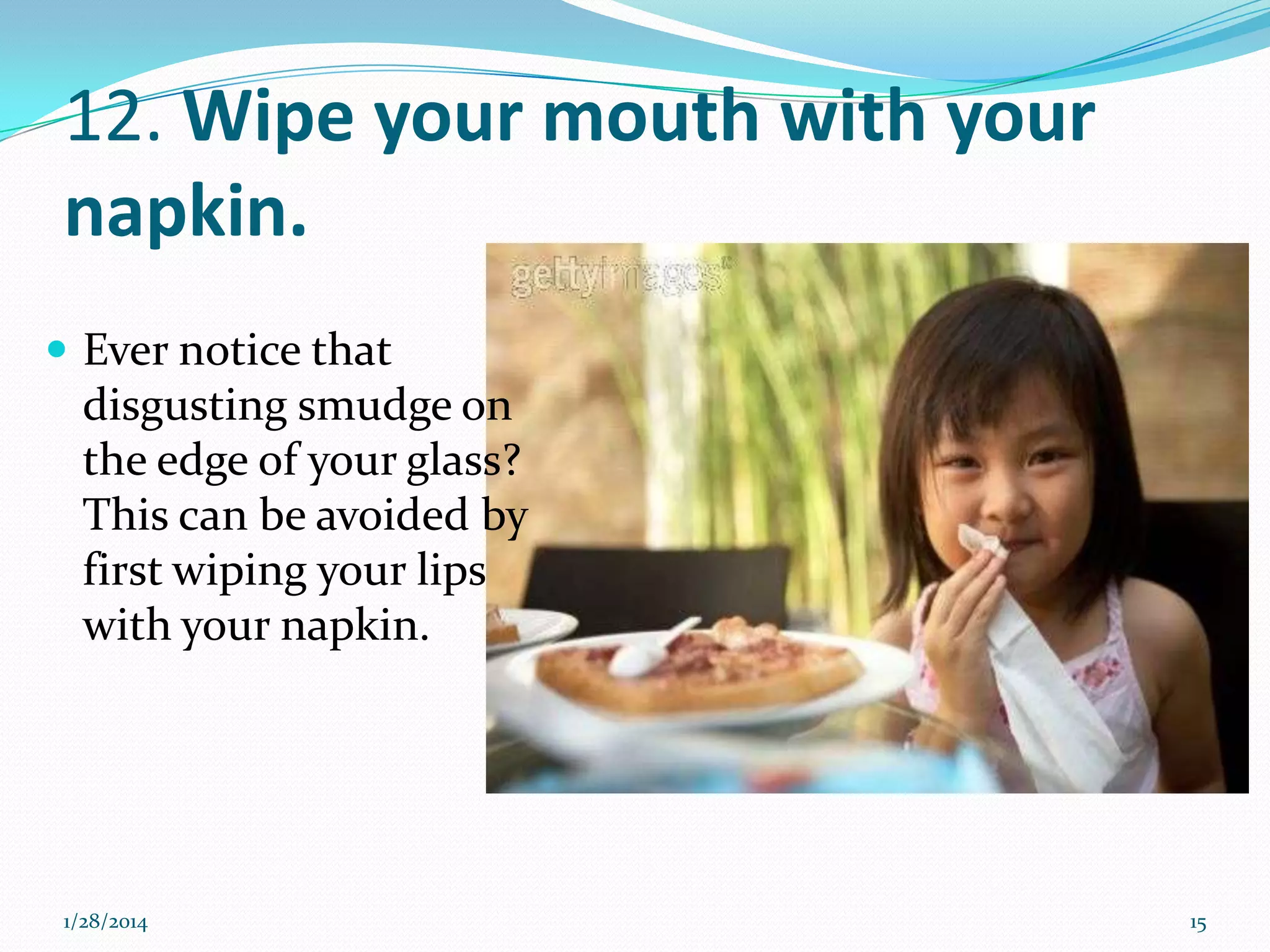 Basic table manners | PPTX