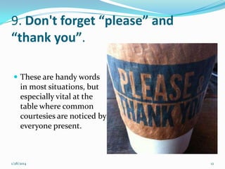 Basic table manners | PPTX