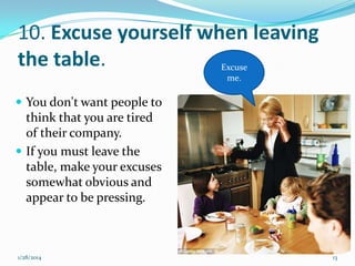 Basic table manners | PPTX