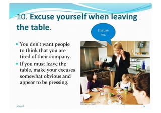 Basic table manners sample | PDF