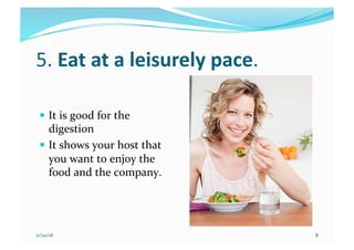 Basic table manners sample | PDF