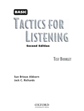 Basic tactics for listening test booklet | PDF