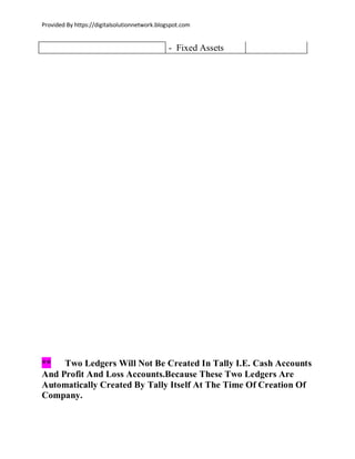 Basic tally notes | PDF