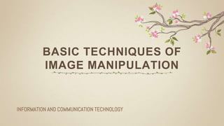 Basic techniques of image manipulation | PPTX
