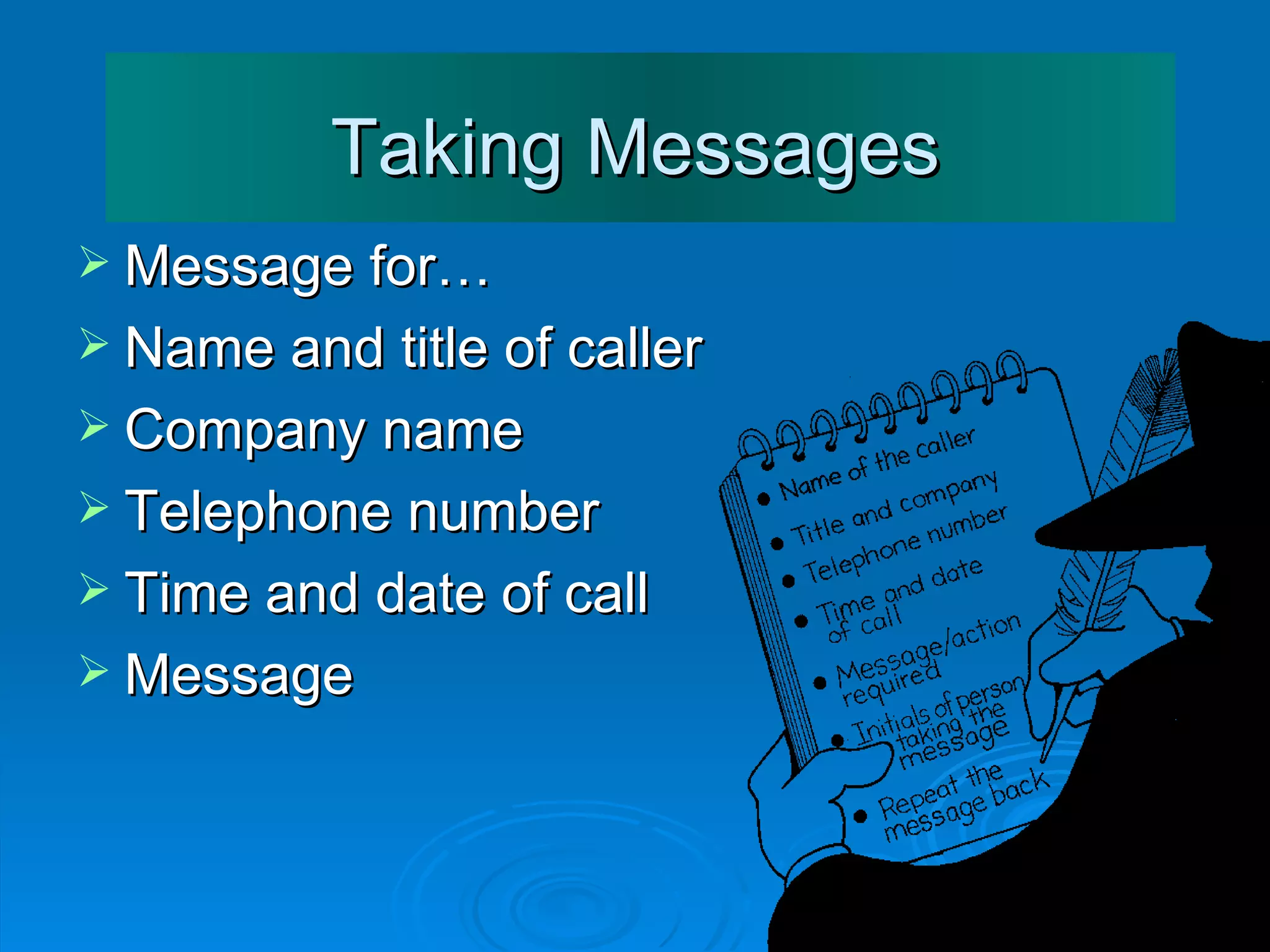 Basic telephone skills | PPT