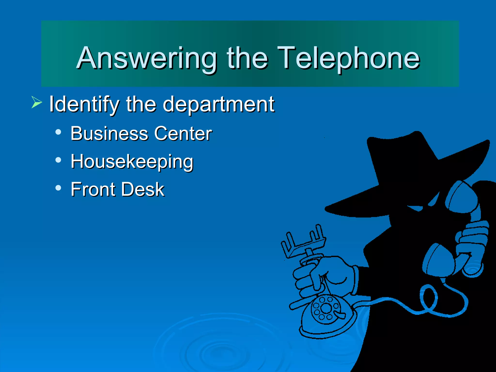 Basic telephone skills | PPT