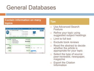 Library Research Methods -- Overview Zipcast | PPTX