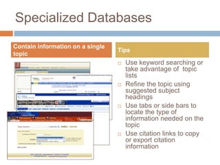 Library Research Methods -- Overview Zipcast | PPTX