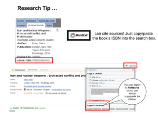 Library Research Methods -- Overview Zipcast | PPTX
