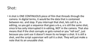 Basic terminologies for Film | PPTX | Photography | Arts and Crafts