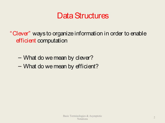 Basic terminologies & asymptotic notations | PPT | Programming ...