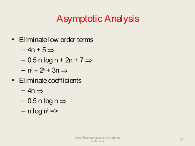 Basic terminologies & asymptotic notations | PPT | Programming Languages | Computing