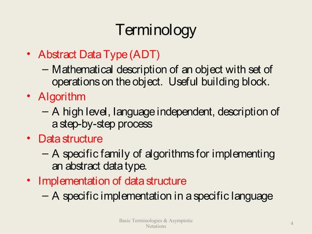 Basic terminologies & asymptotic notations | PPT | Programming ...