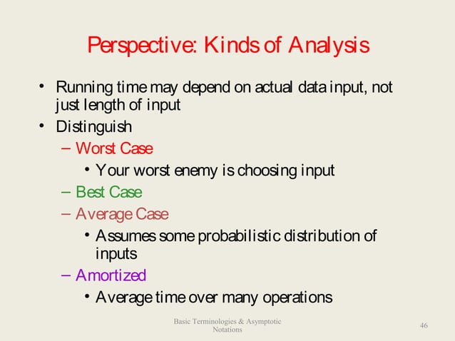Basic terminologies & asymptotic notations | PPT | Programming ...