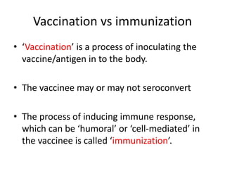 Basic terminologies vaccines | PPTX