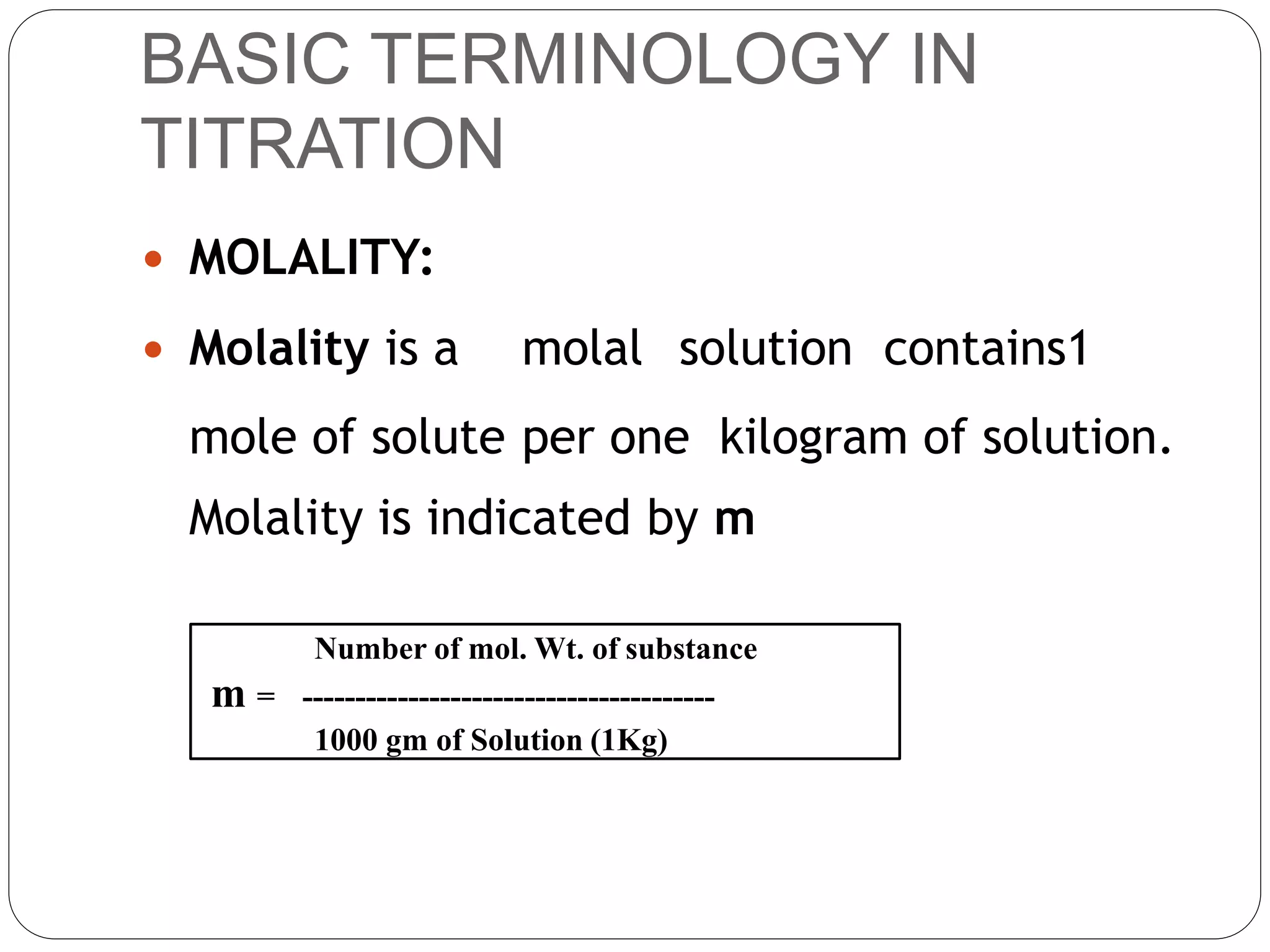 Basic terminology in titration | PPTX