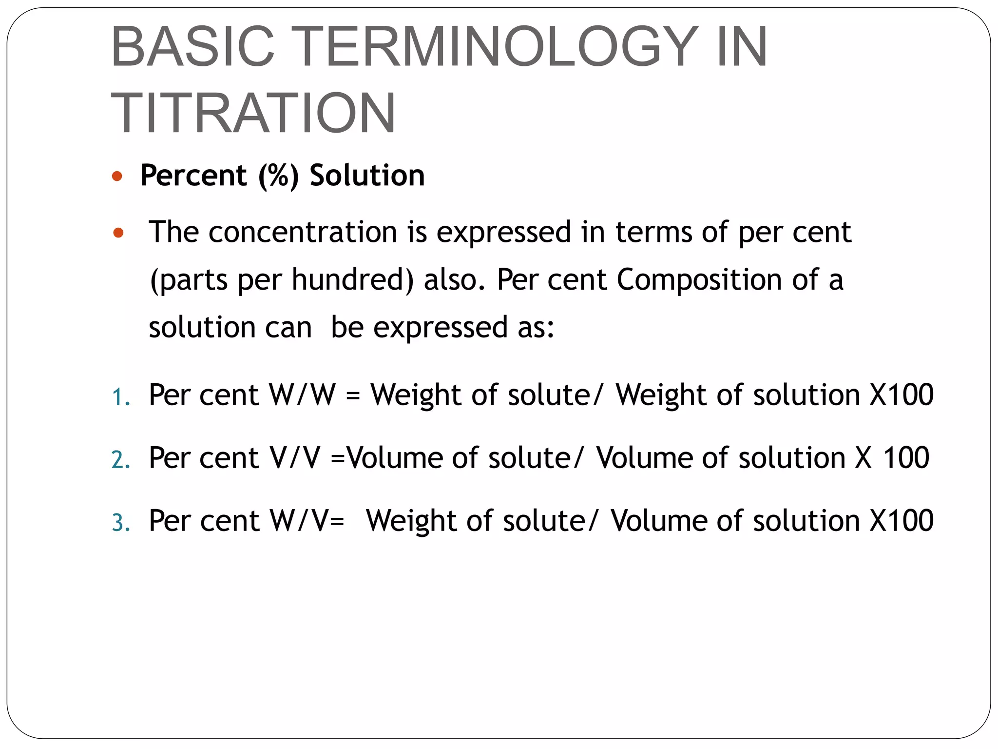 Basic terminology in titration | PPTX