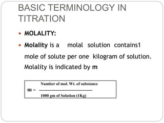 Basic terminology in titration | PPTX