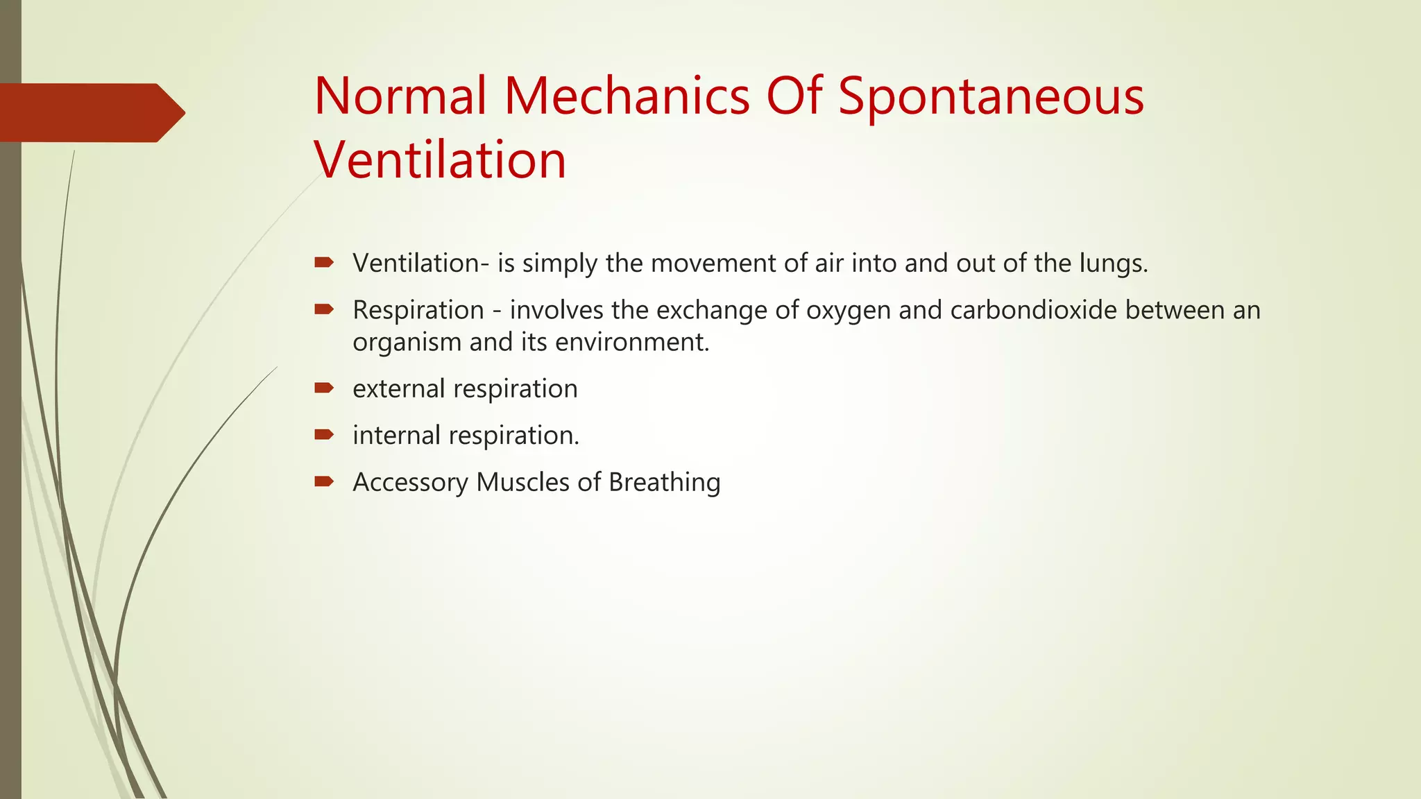 Basic terms and concepts of mechanical ventilation | PPTX