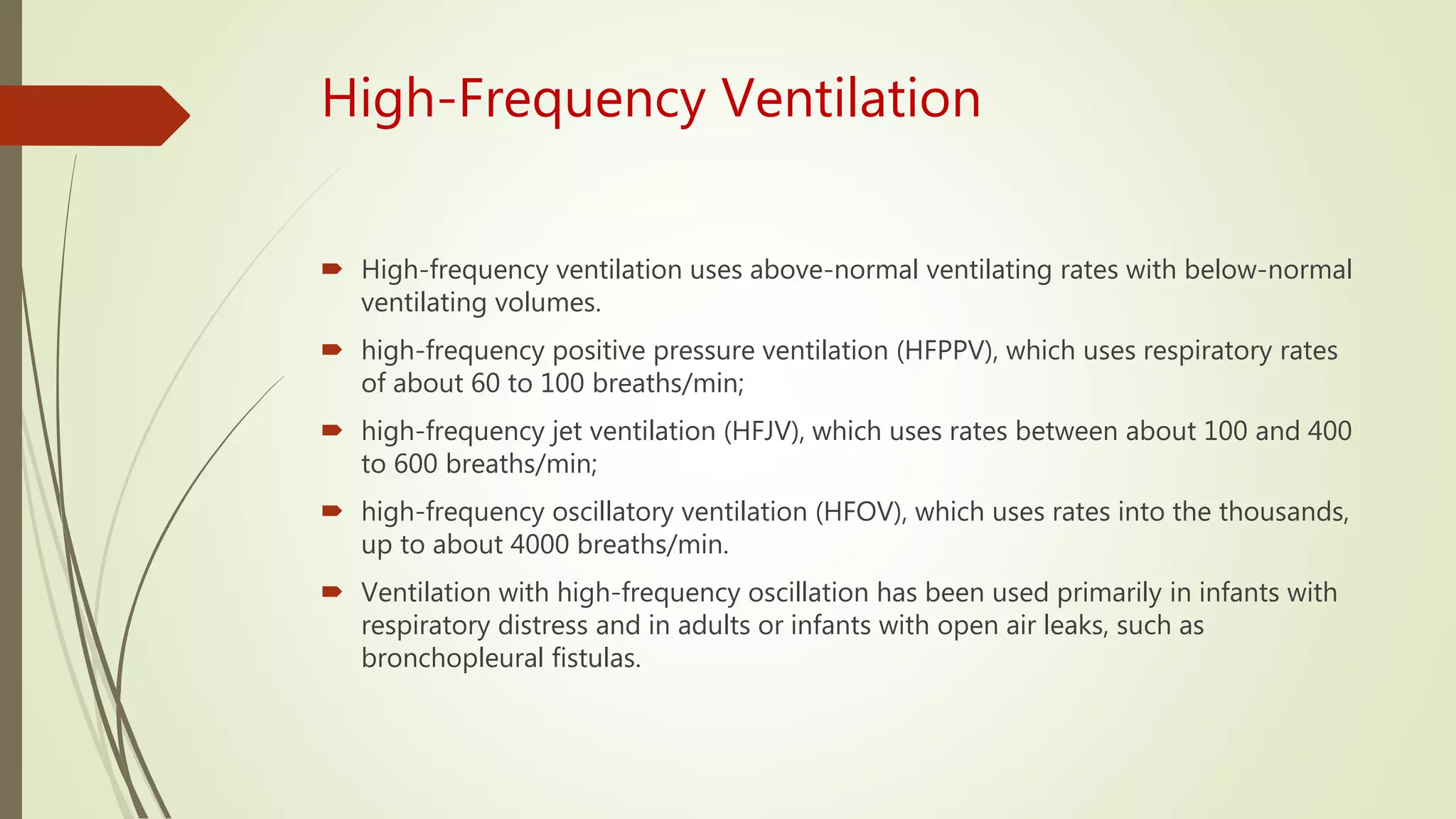 Basic terms and concepts of mechanical ventilation | PPTX