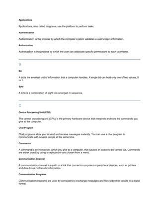 Basic terms & definitions | DOCX