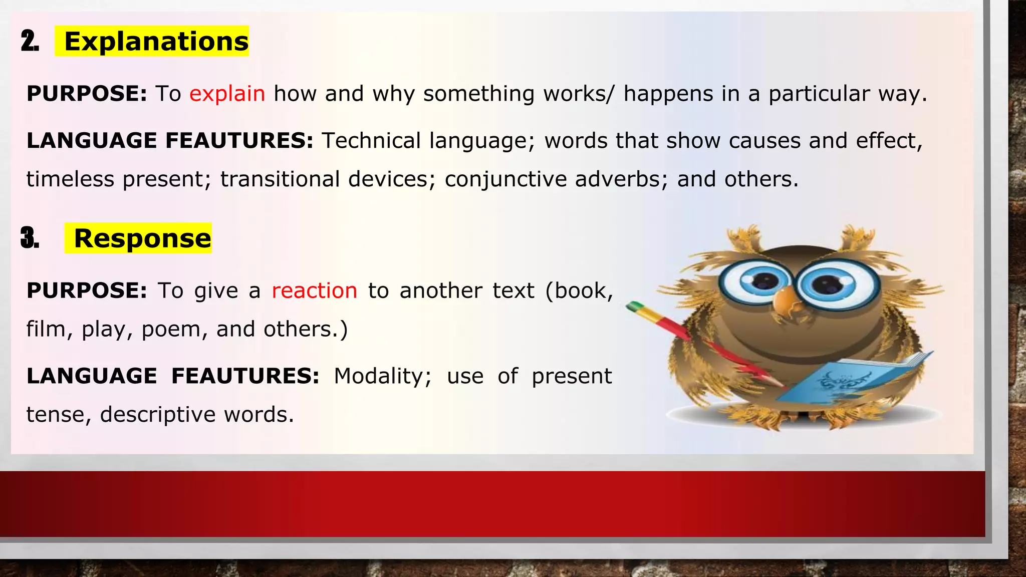 Basic text types and other text types as to purpose ppt | PDF