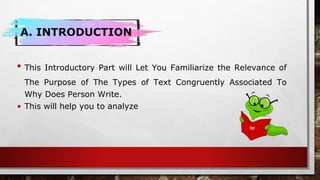 Basic text types and other text types as to purpose ppt | PDF