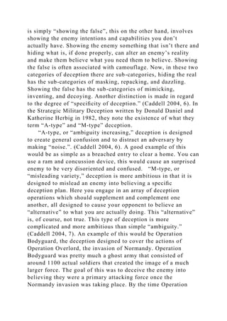 Basic theories of Denial and Decept.docx | Arms & Ammunition ...