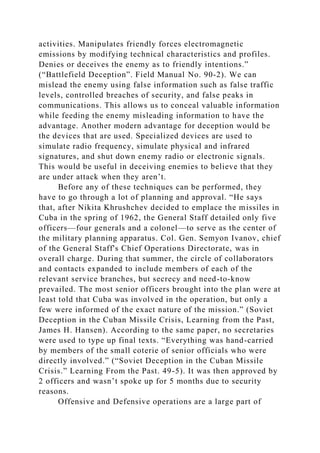 Basic theories of Denial and Decept.docx | Arms & Ammunition ...